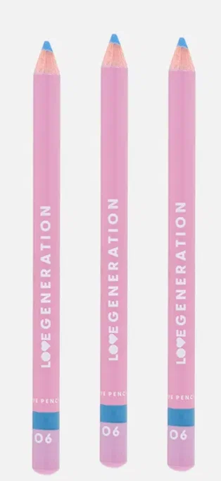 Карандаш для глаз Love Generation Eye Pencil, тон 06 небесный, 1.2 гр 3шт