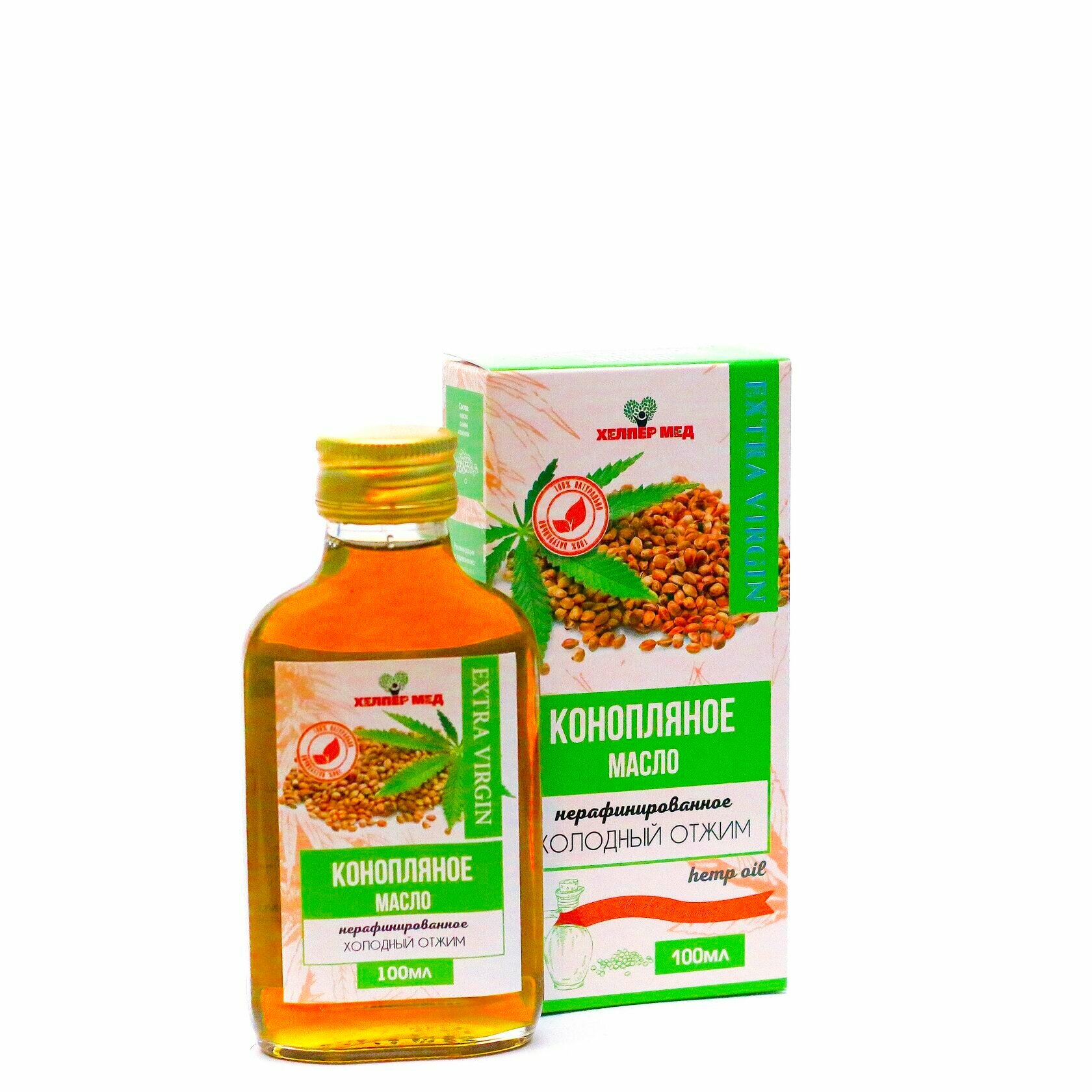 Конопляное масло, 100 мл (Хелпер Мед) (производство Алтайский край)
