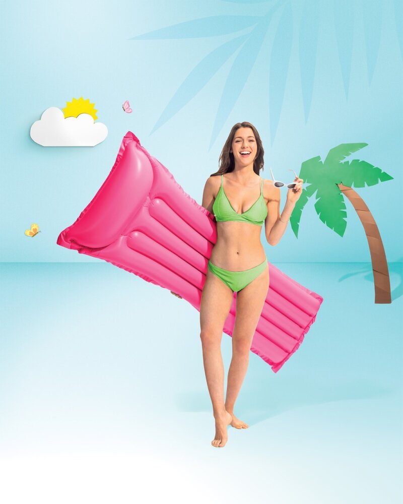 Матрас для плавания Intex "Economats", пляжный, 183х69 см (59703NP)