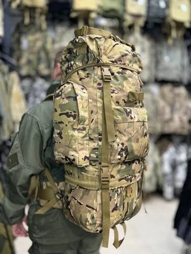 Рюкзак шторм с каркасом и дождевиком/баул походный, дорожный тактический 70 литров мультикам