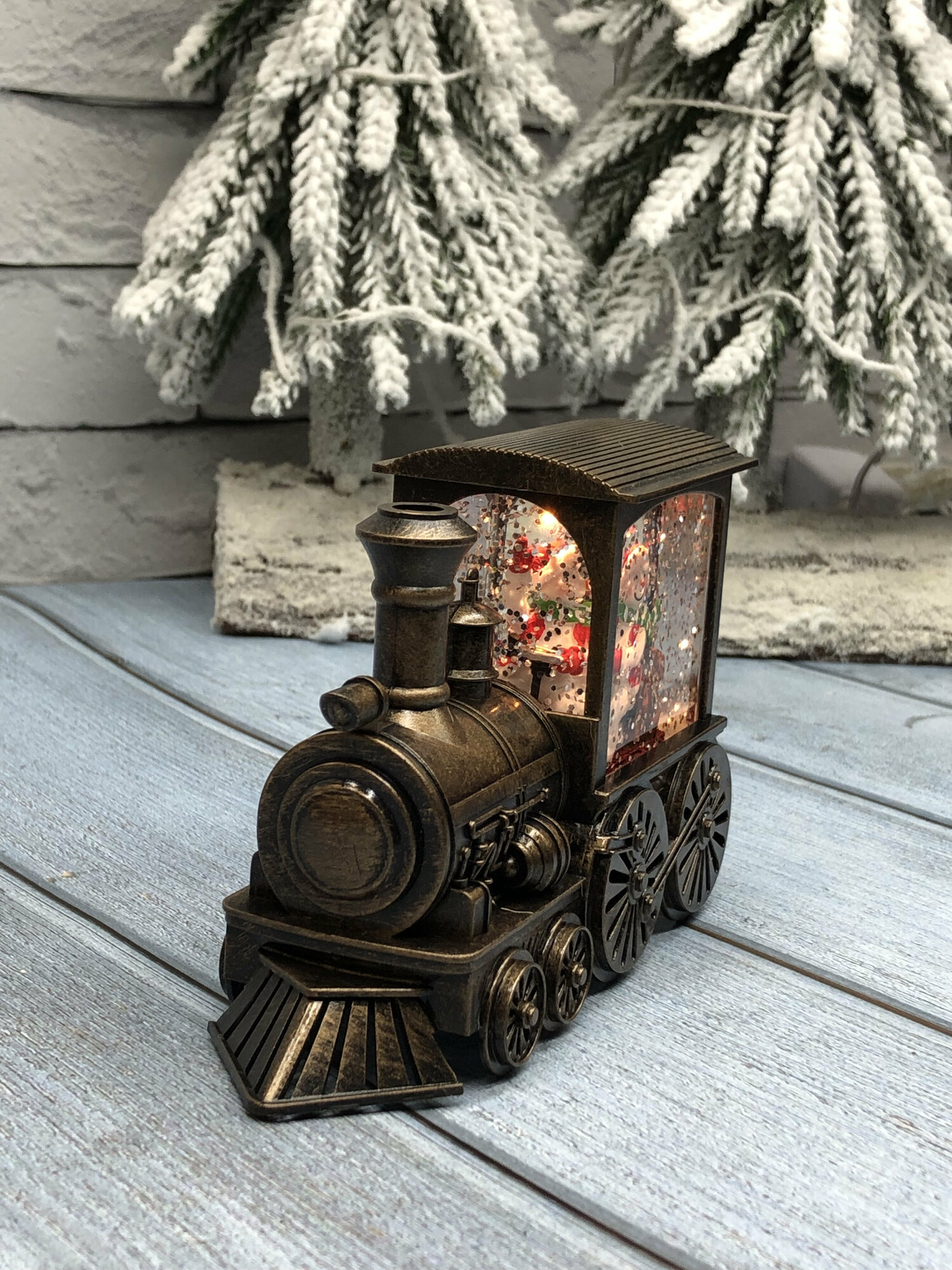 Светильник Tiko "Новогодний фонарь", с подсветкой, музыкальный, с эффектом падающего снега