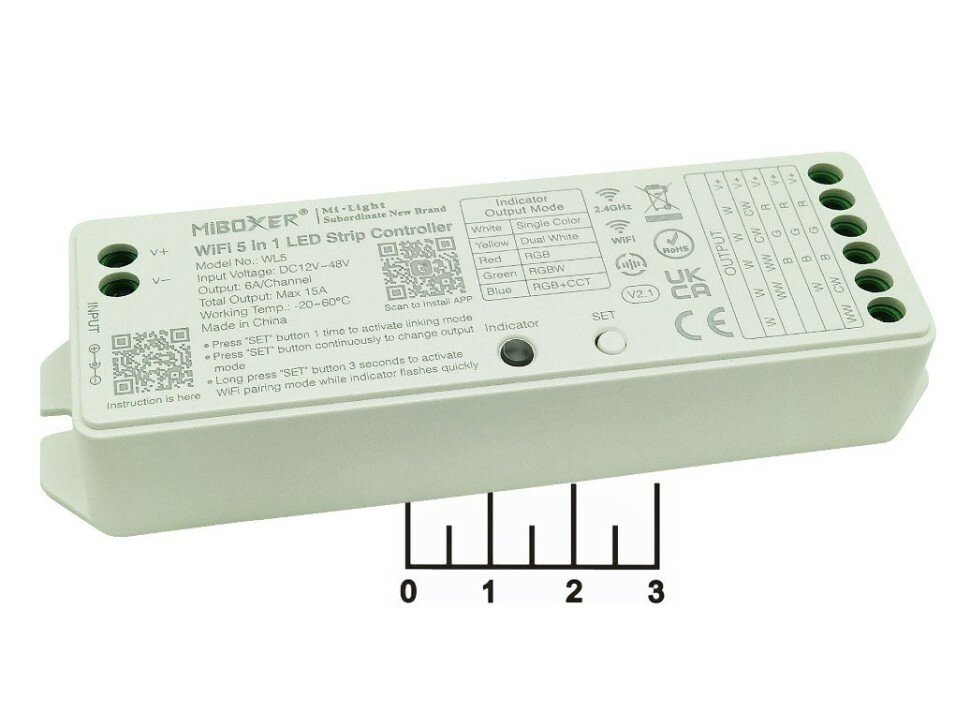 Контроллер для светодиодной ленты RGB+CCT RF 12-48V/5*6A WL5