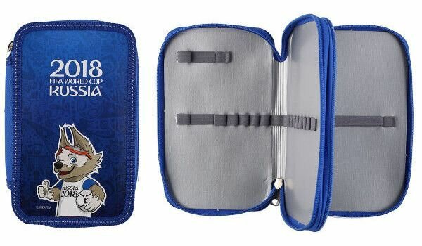 Пенал Забивака, 2 отделения, синий. Чемпионат мира FIFA 2018