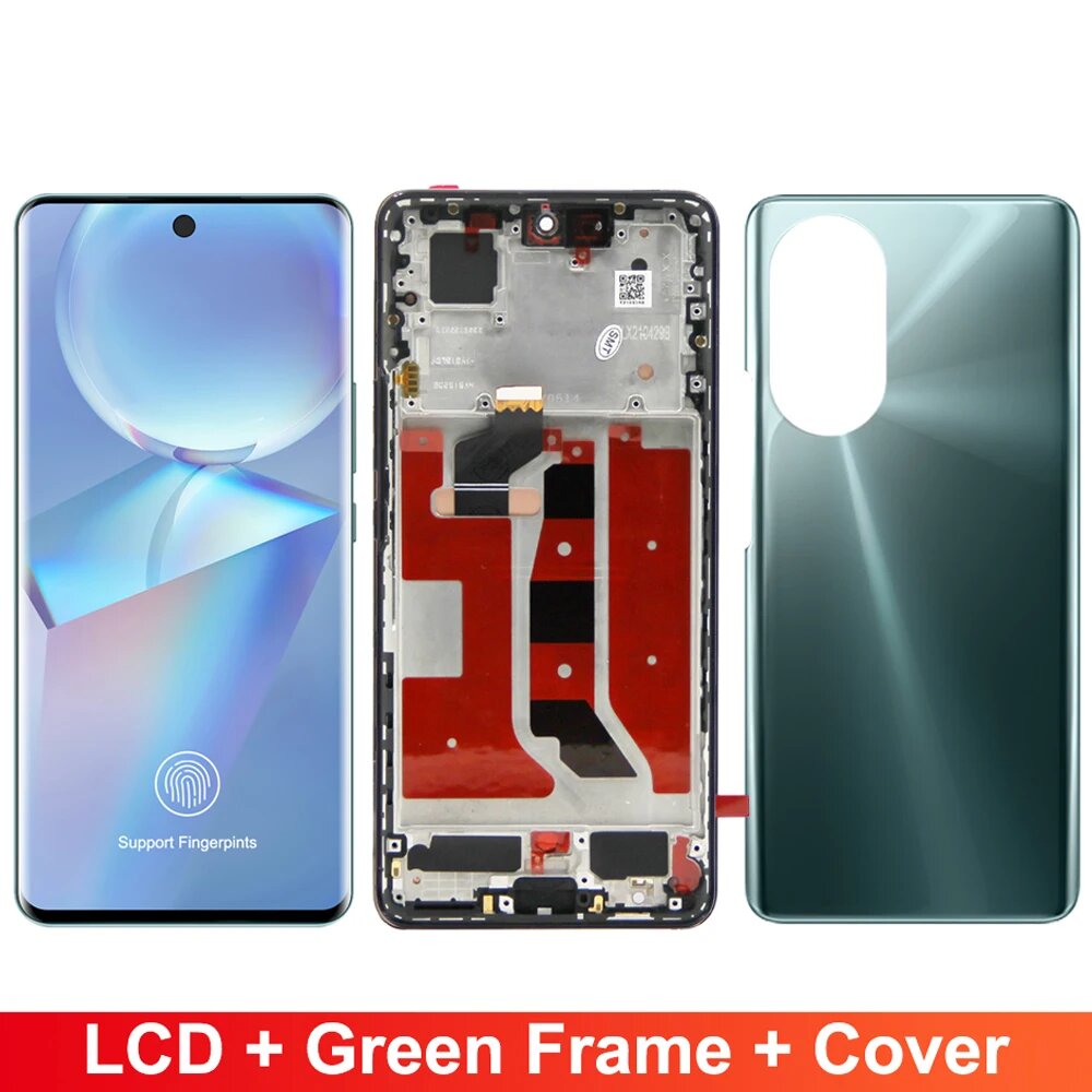 OEM-дисплей для Honor 50 (6.57') NTH-AN00 NTH-NX9, сенсорный экран в сборе, Green Frame Cover