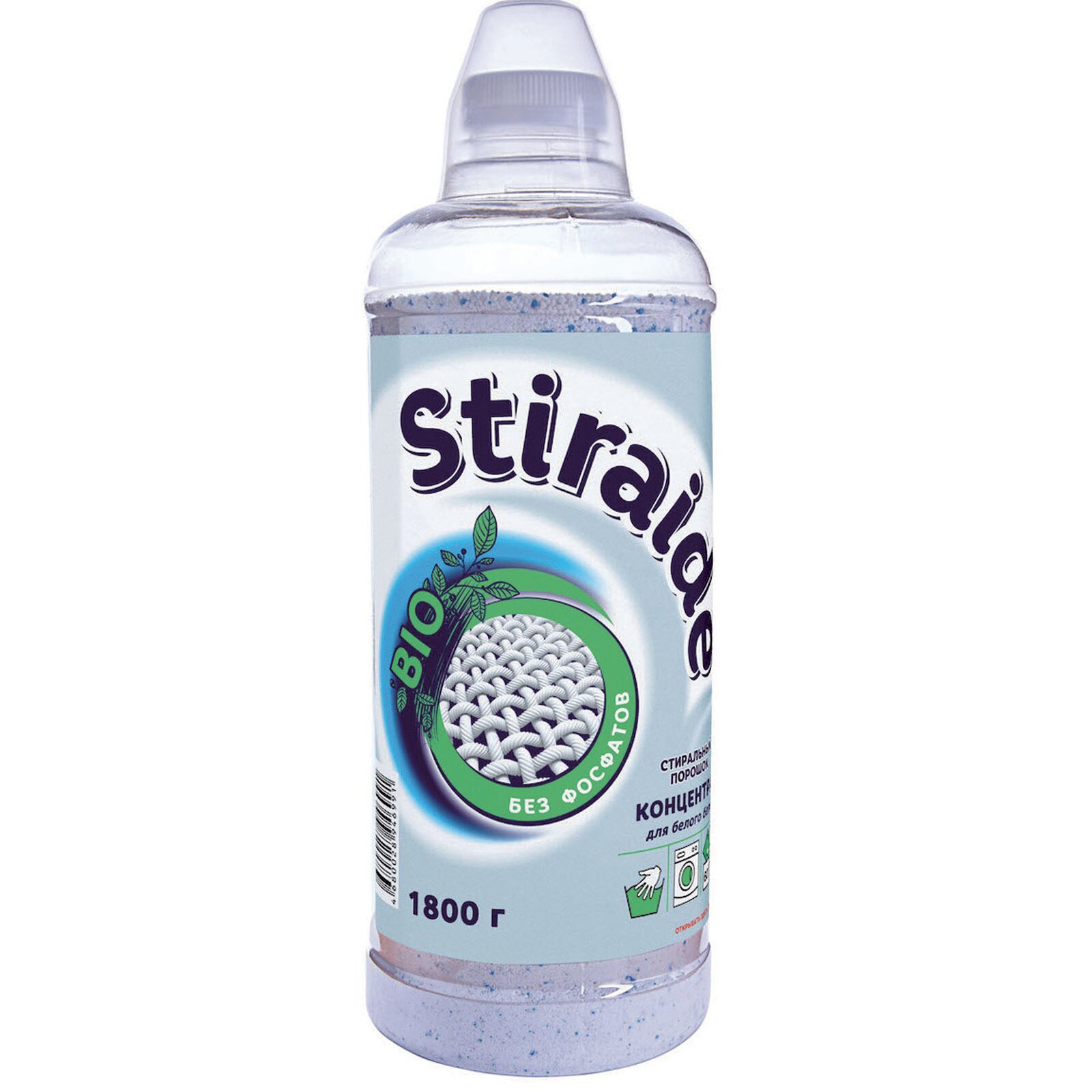 Stiraide BIO-концентрат, стиральный порошок для белого белья, 1,8 кг