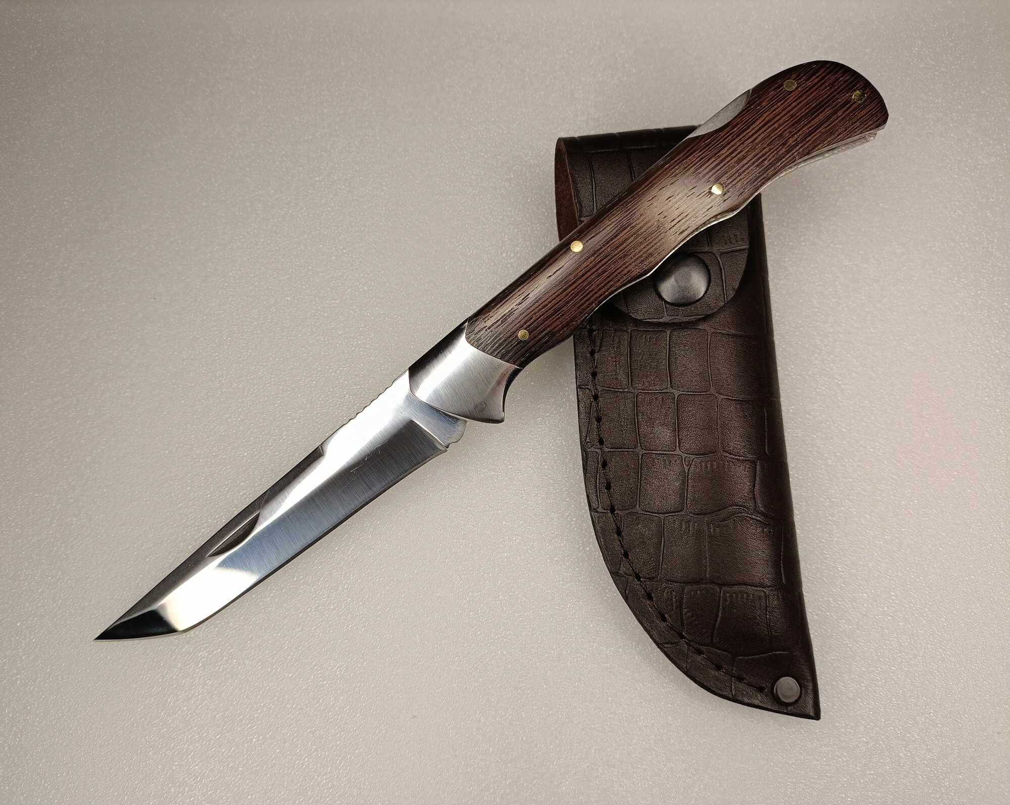 Нож складной Танто Самурай сталь 65x13 длина 25см ручная работа ножны в комплекте