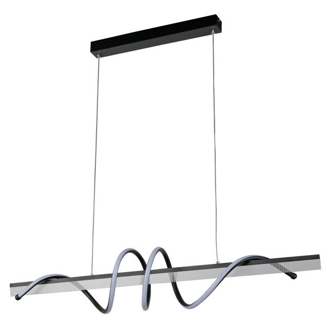 Люстра светодиодная подвесная DECITY Конти 64Втх2 LED пульт металл акрил черный