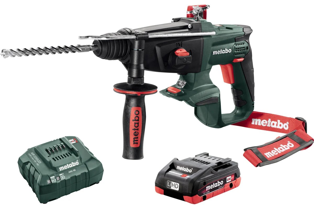 Перфоратор аккумуляторный Metabo Kha 18LTX, профессиональный, для долбления бетона, кирпич