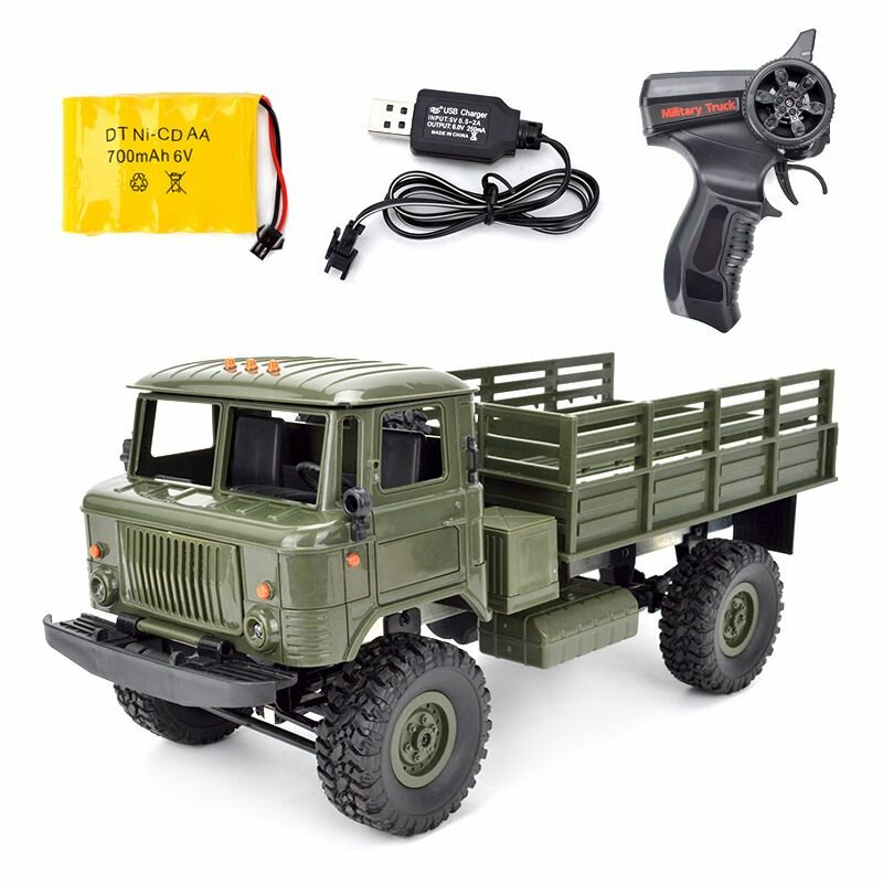 Радиоуправляемый грузовик WPL Газ 66 4WD RTR масштаб 1:16 2.4G - WPLB-24-R-Blue