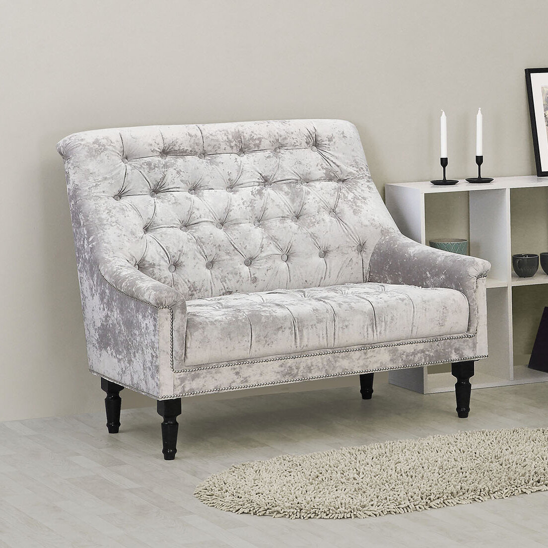 Диван Прадо, велюр, антивандальный, прямой, 135x88x100см, 2-х местный,