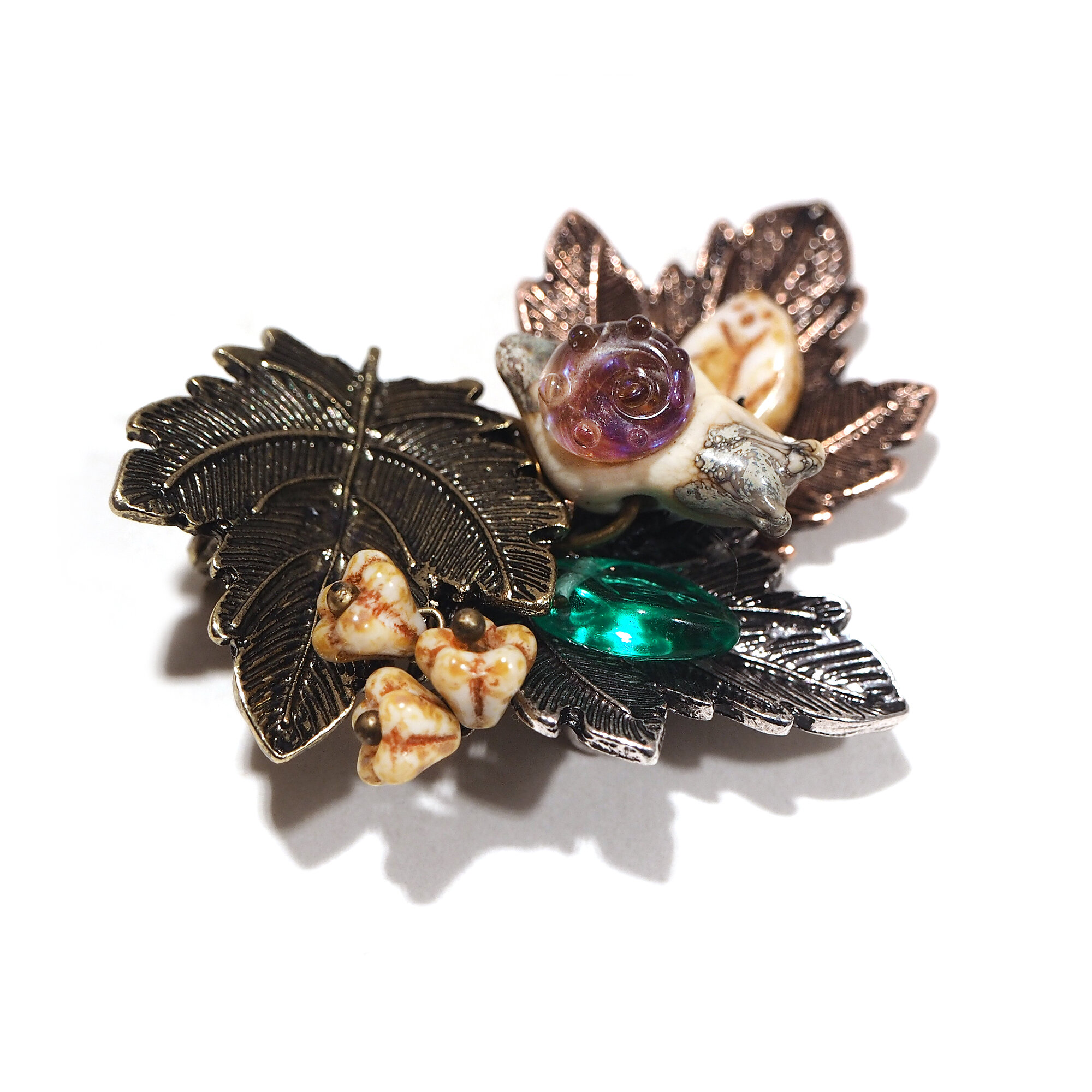 Брошь, муранское стекло, стекло