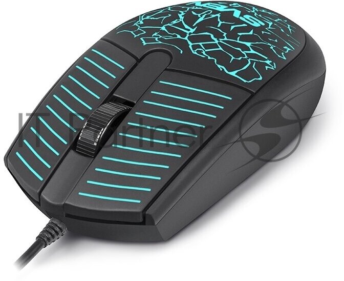 Мышь SVEN RX-70 чёрная (2+1кл. 1200DPI, подсветка, каб. 1,5м, блист.) Мышь SVEN RX-70 чёрная (2+1кл