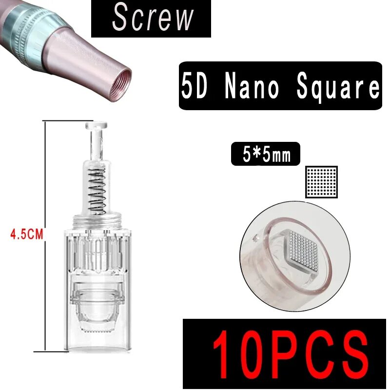 Насадки для дермапене 5D Nano Square, 10 шт.