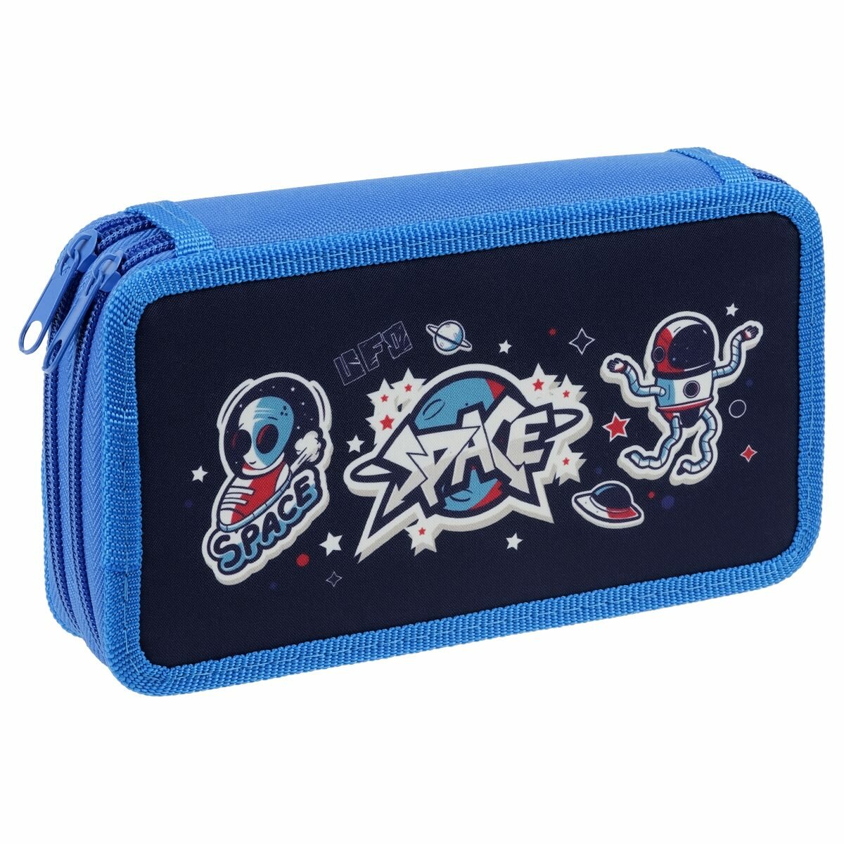 Пенал школьный 2 отделения ArtSpace "Space", ткань, 190x110мм (ПТ2_59993)