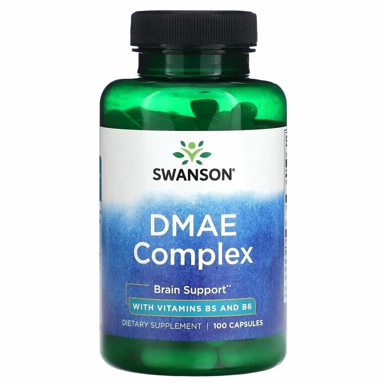 Swanson DMAE Complex (+Vitamins B5 & B6) 130 mg (100 капс)