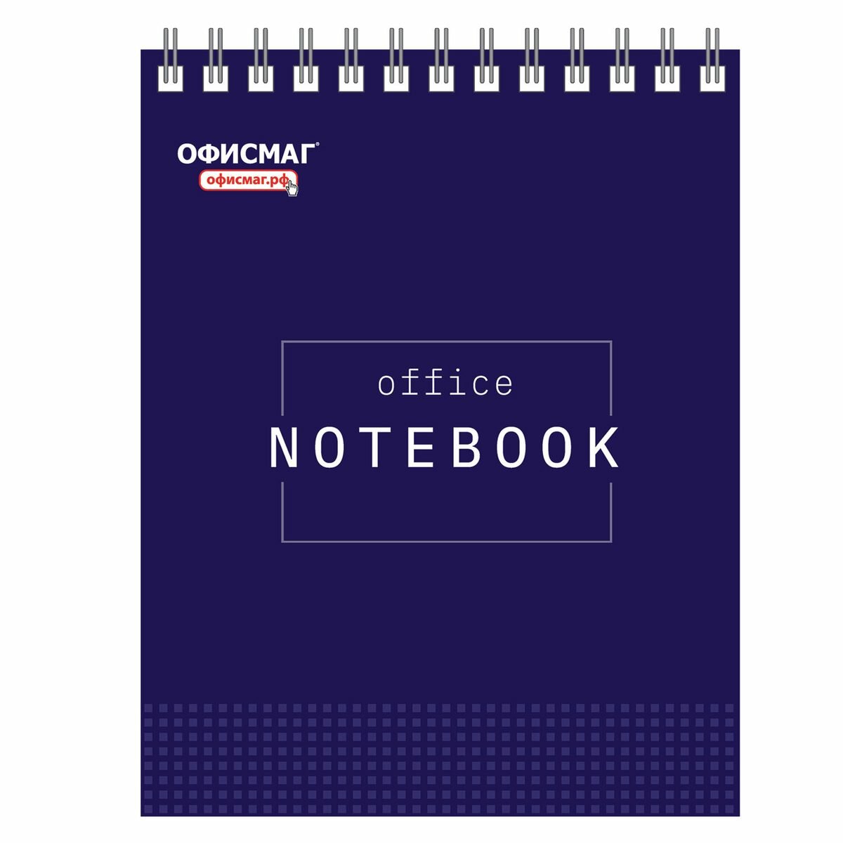 Блокнот 48л, А6 Офисмаг, клетка, спираль, картон, 108х145мм (129870), 4шт.