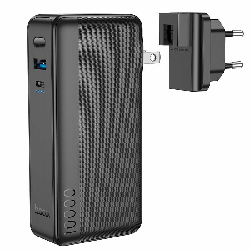 Повербанк (POWERBANK) HOCO Q16 10000 mAh 22.5W, быстрая зарядка, черный