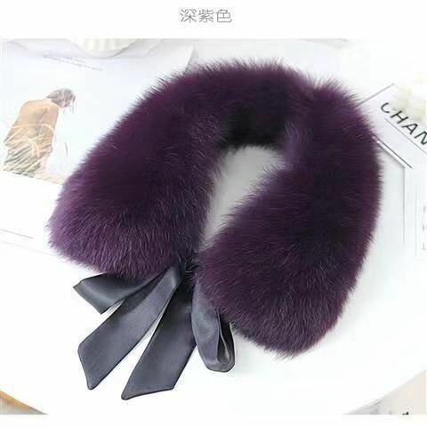 Меховой шарф-бант 50 см