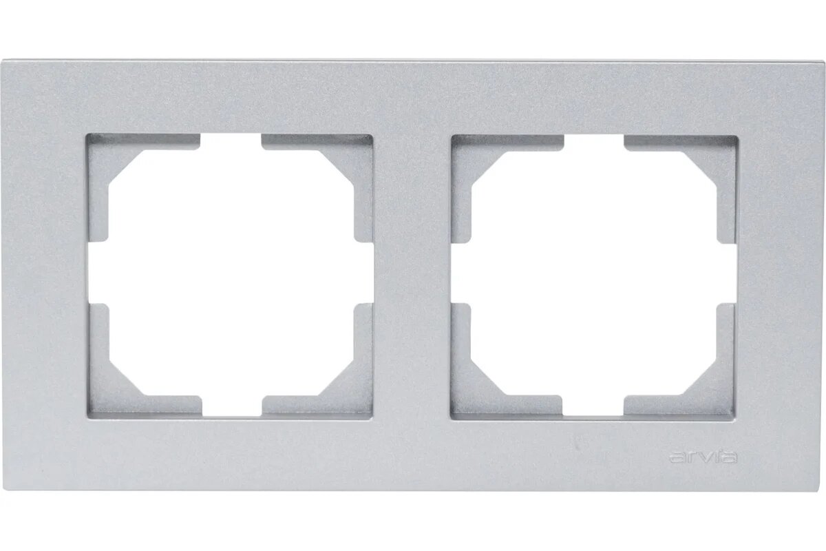 Arvia electric KAREN двойная рамка серебряного цвета для монтажа арт. 20032000022