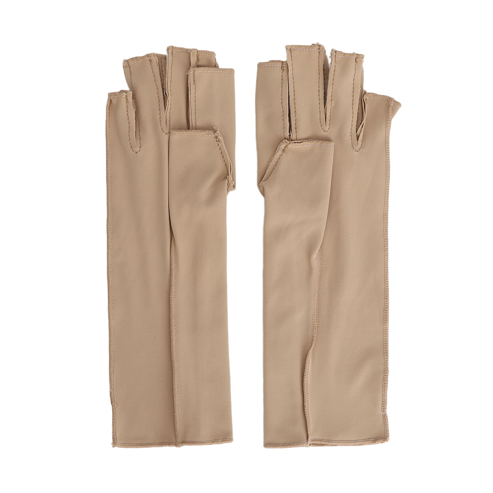 2 шт. Компрессионные перчатки для рук при артрите, нейлоновые, противоскользящие, без пальцев, размер M, желтые.