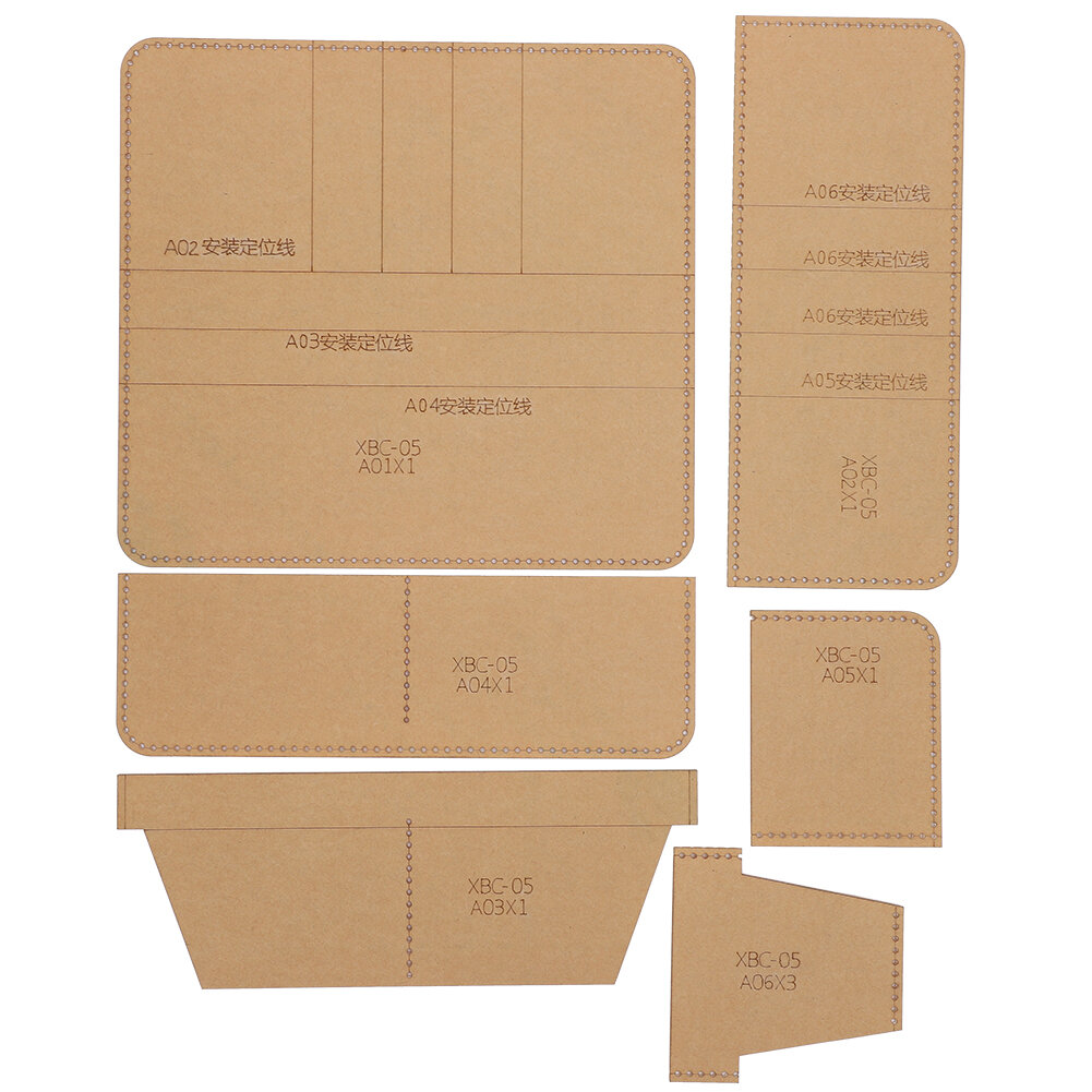 Акриловый шаблон кошелька Прозрачный ручный портфолио кожа кожа для длинного кошелька