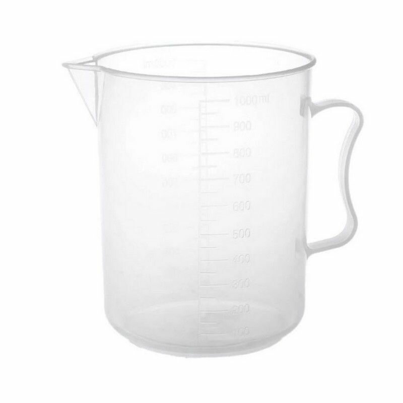 Мензурка лабораторная КНР с ручкой, градуированная, полипропилен 1000 мл 25 шт (11000105)