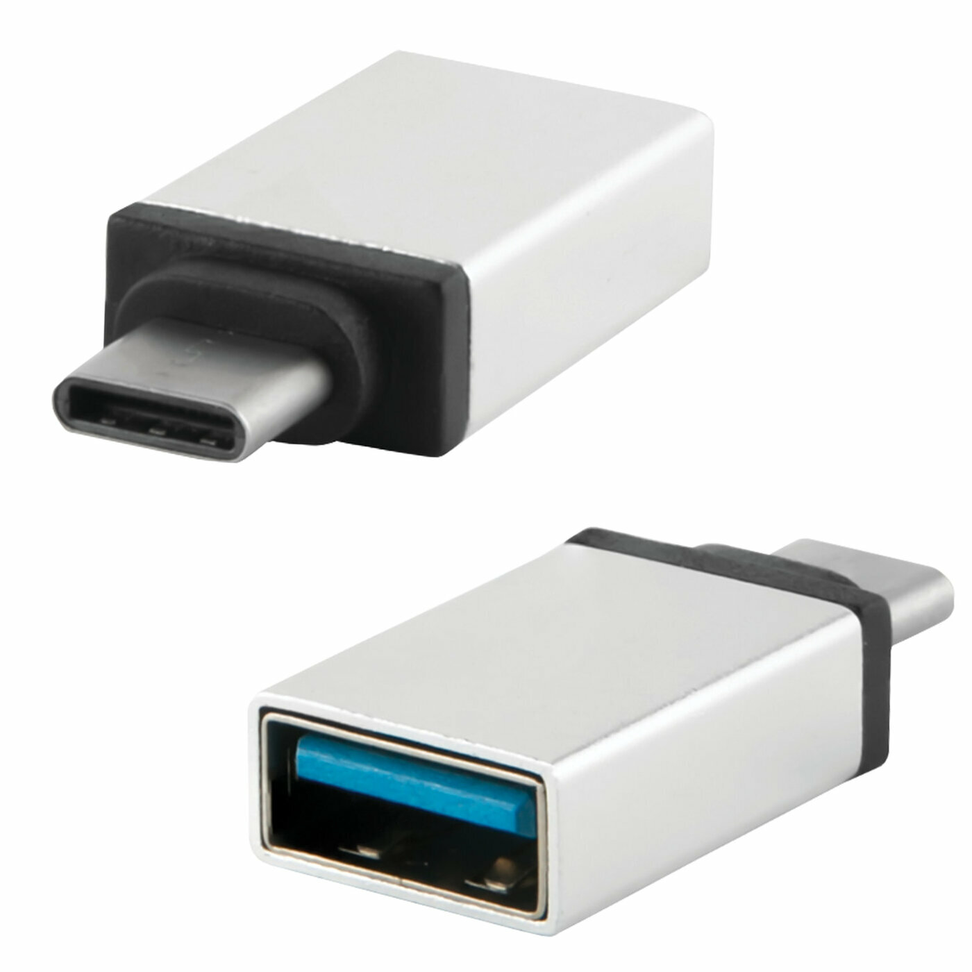 Переходник Red Line USB-TypeC, F-M, для подключения портативных устройств, OTG, серый (УТ000012622)