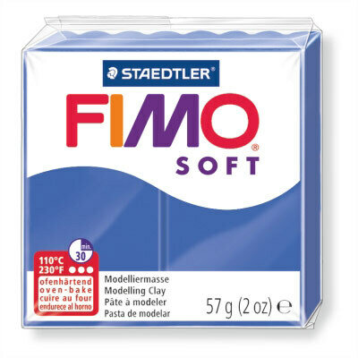 Полимерная глина FIMO Soft, 57 г, блестящий синий