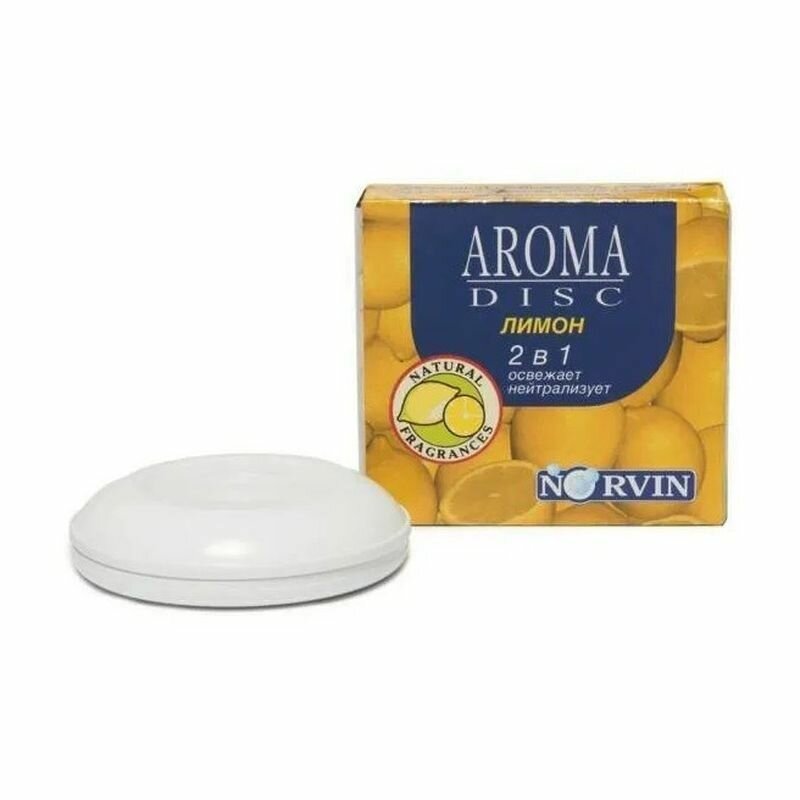 Освежитель воздуха Dr. Norvin "Aroma Disk", Лимон, 2 в 1 (974)
