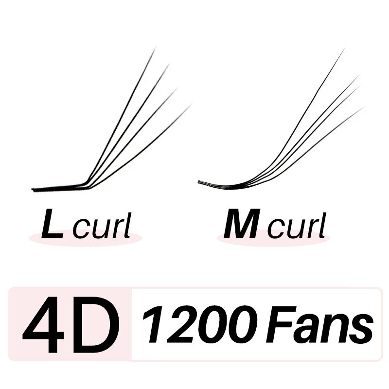Готовые вентиляторы объёма Premade fans ультра темный матовый L, MIX 8-15MM, 4D-0.07-1200fans