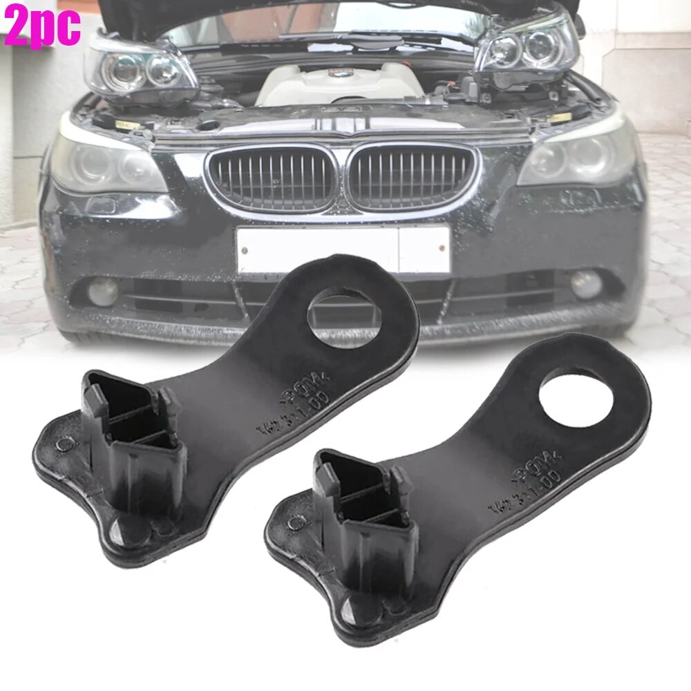 2x новые зажимы для BMW 5 серии E60 E61 2003-2009 2010, черные передние левые и правые галогенные фары, кронштейны, аксессуары для интерьера