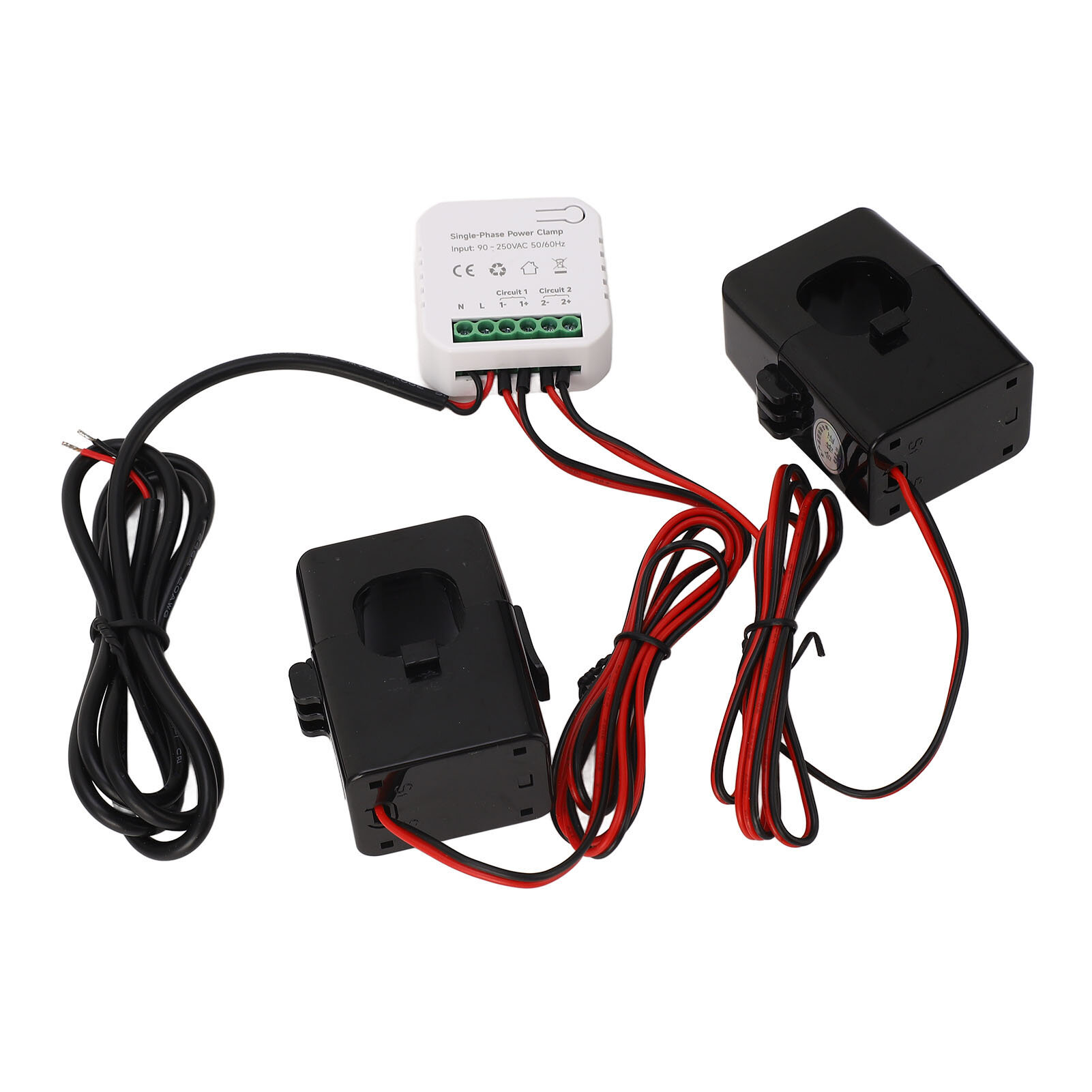 Интеллектуальный счетчик электроэнергии с приложением для мониторинга электроэнергии и трансформатором тока 2x200А AC90‑250V