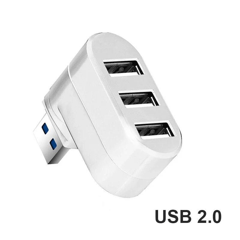 USB 2.0 хаб 3 порта, белый