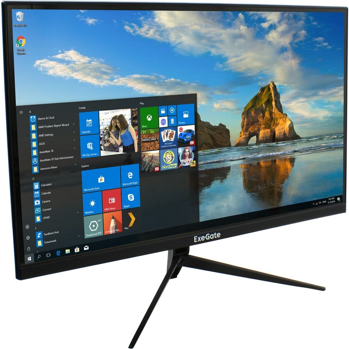 27" ЖК монитор ExeGate SmartView ES2707CA (LCD, 2560x1440, HDMI, DP)