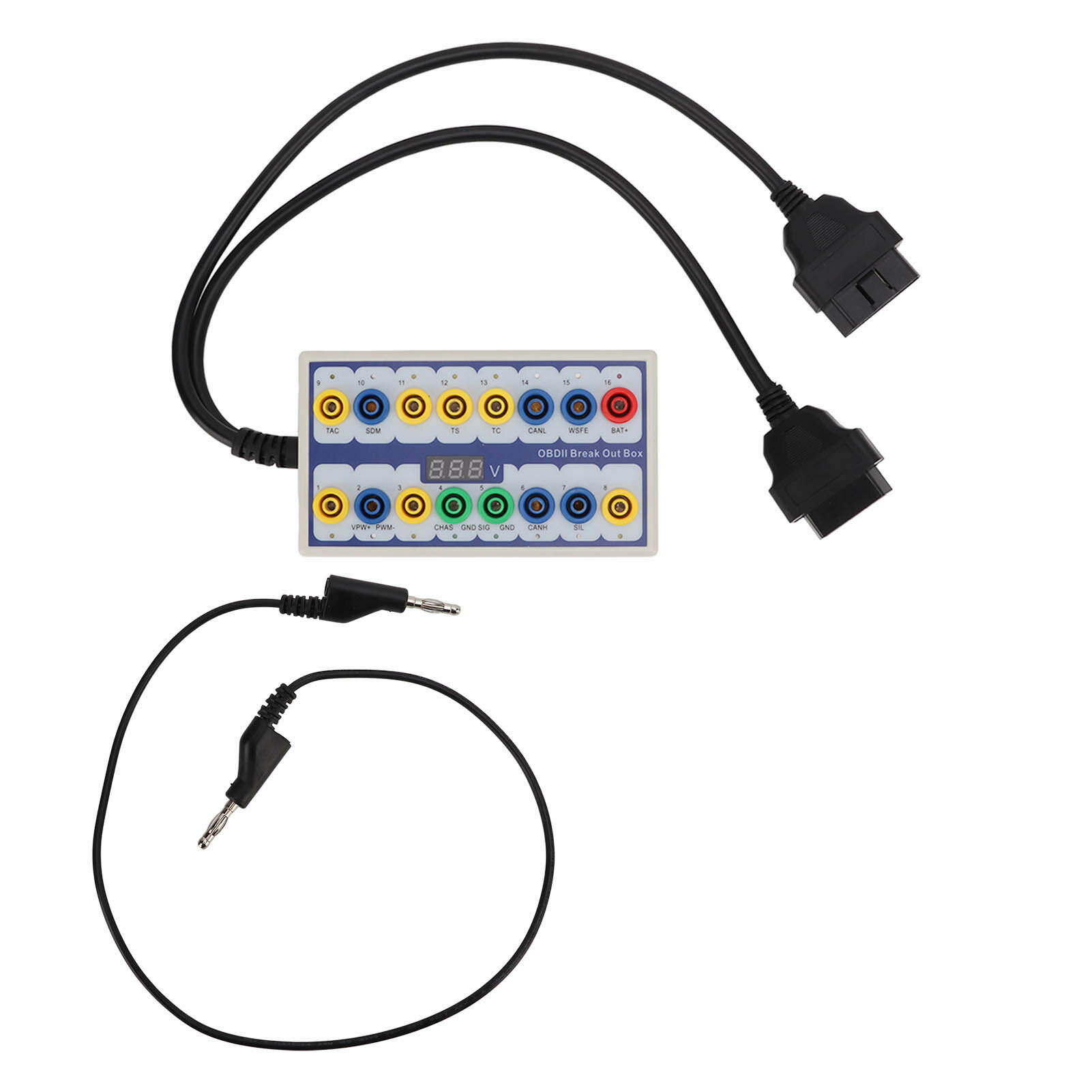 OBDII Breakout Box OBD2 Detector с диагностическим кабелем, универсальный для передачи сигнала линии OBD в автомобиле
