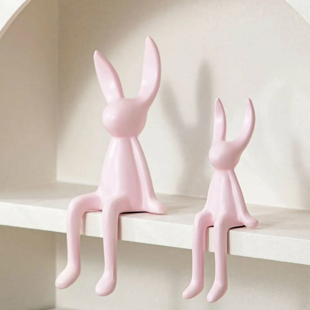 Статуэтка Сидящего кролика/декоративный кролик/керамический заяц