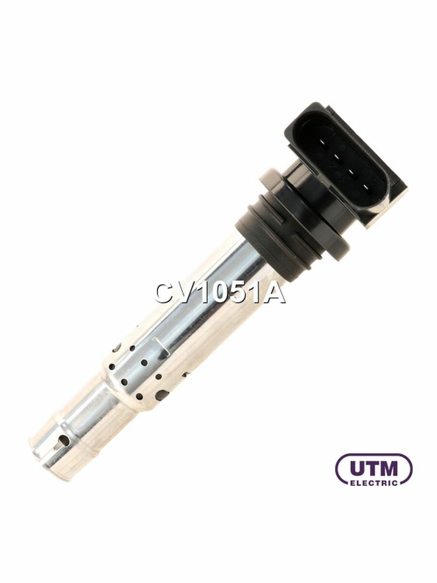 Катушка зажигания UTM CV1051A, для Audi/Skoda/Volkswagen, передняя, серебристая