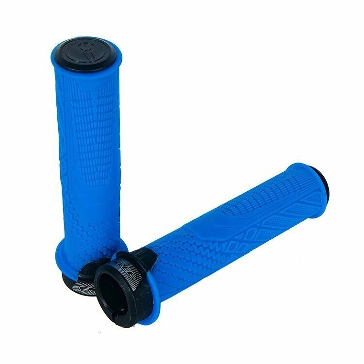 Грипсы Enlee 1ST Gen 130мм с закрытым торцом, с локрингом, голубые