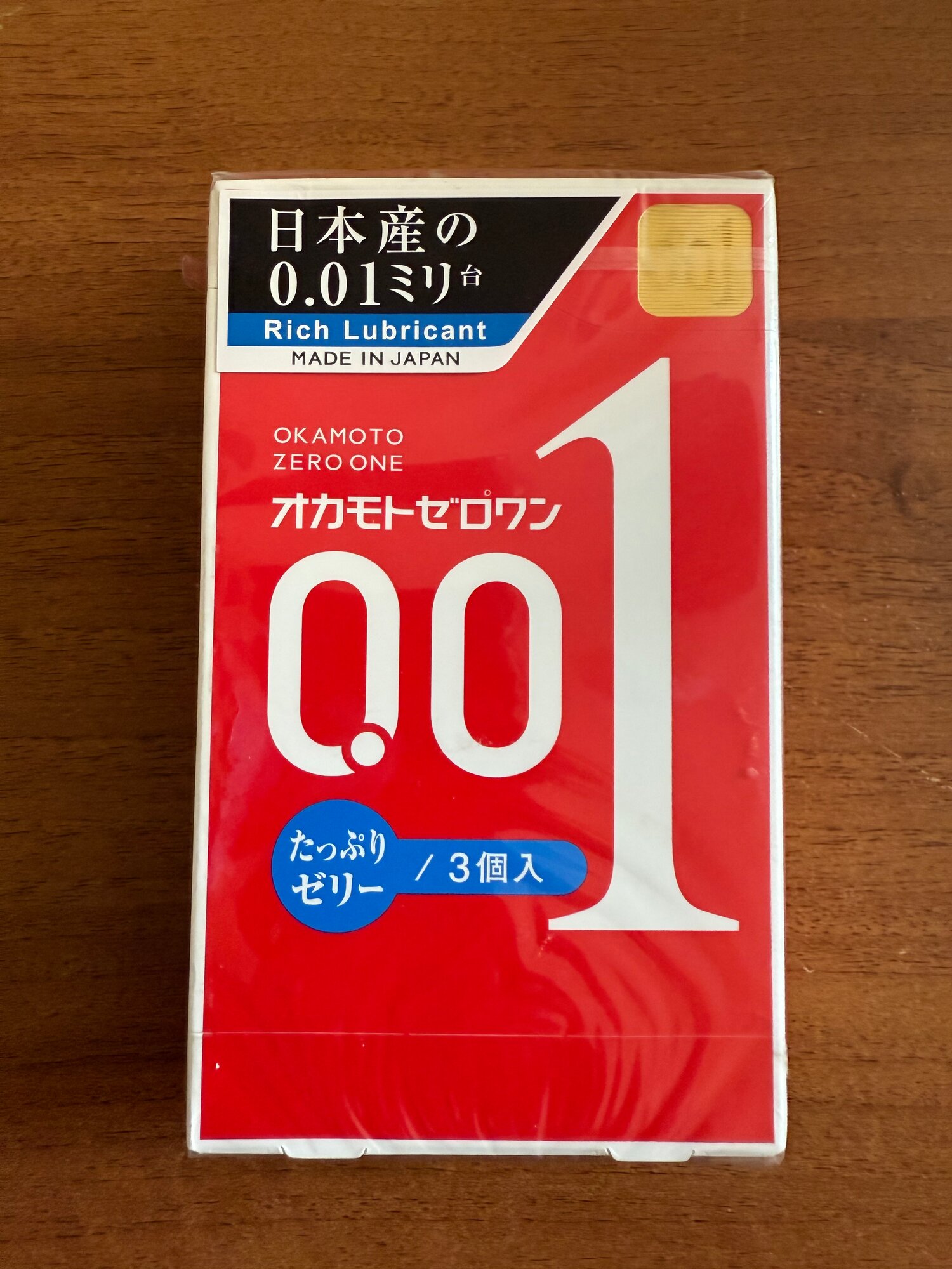 Ультратонкие Полиуретановые Презервативы OKAMOTO 001 ZERO ONE 3 ШТ.-Rich Lubricant
