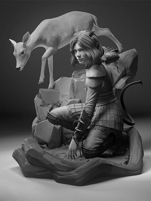 Фигурка под покраску Дорик-Doric Dungeon and Dragons 11.2 см