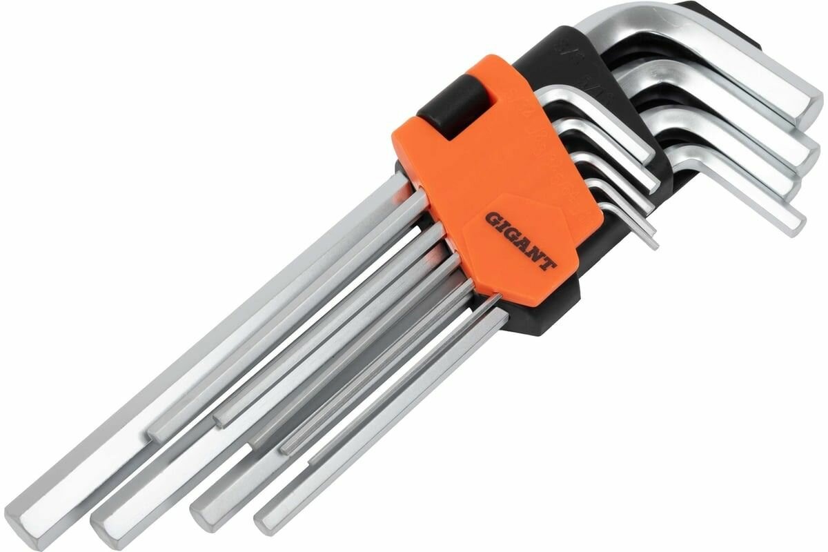 Набор шестигранных дюймовых ключей Gigant шестигранники HEX 9 шт GKHI-9