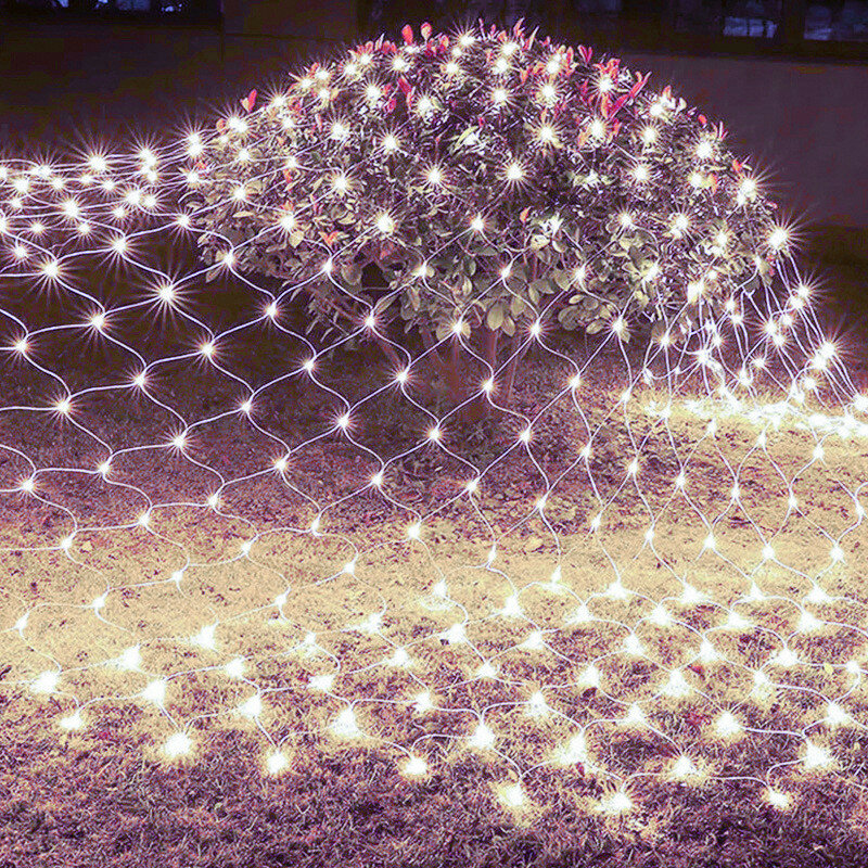 Mesh colored light string rain protection christmas decoration for garden and holiday illumination
