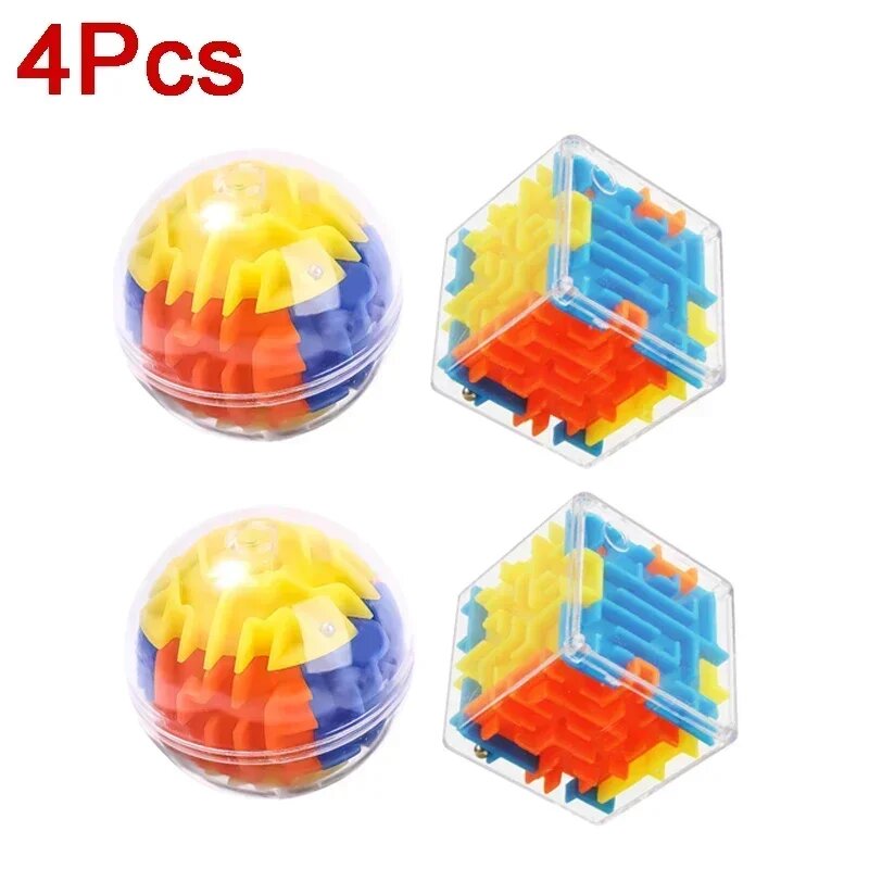 3D Волшебный Куб, 4шт, разные цвета