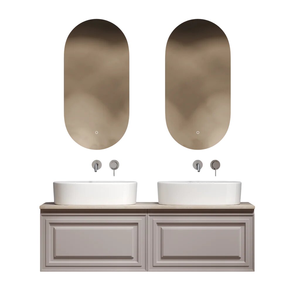 Мебель для ванной комнаты Sancos Very 140 doha soft, столешница бежевая TT140A2, раковина CN6075