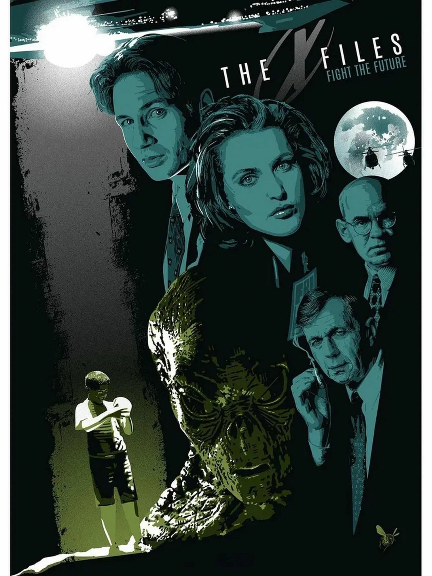 Плакат, постер Секретные материалы. The X-Files, сериал на бумаге, размер 30х42см