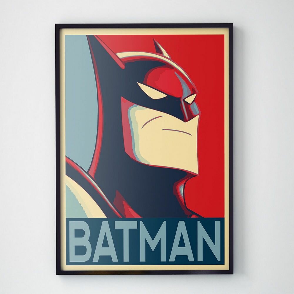 Плакат, постер Бэтмен (Batman) на бумаге, размер 21х30см