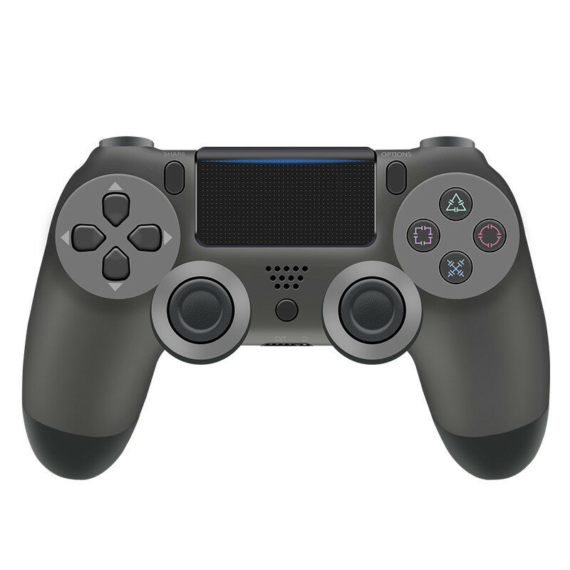 High-performance p4 game controller wireless bluetooth connectivity with shock feedback and comfort grip gray black