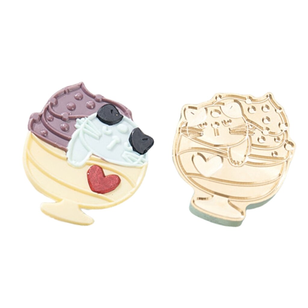 Печать для воска серии Cats Ice Cream для украшения приглашений, конвертов, карточек, писем и фото