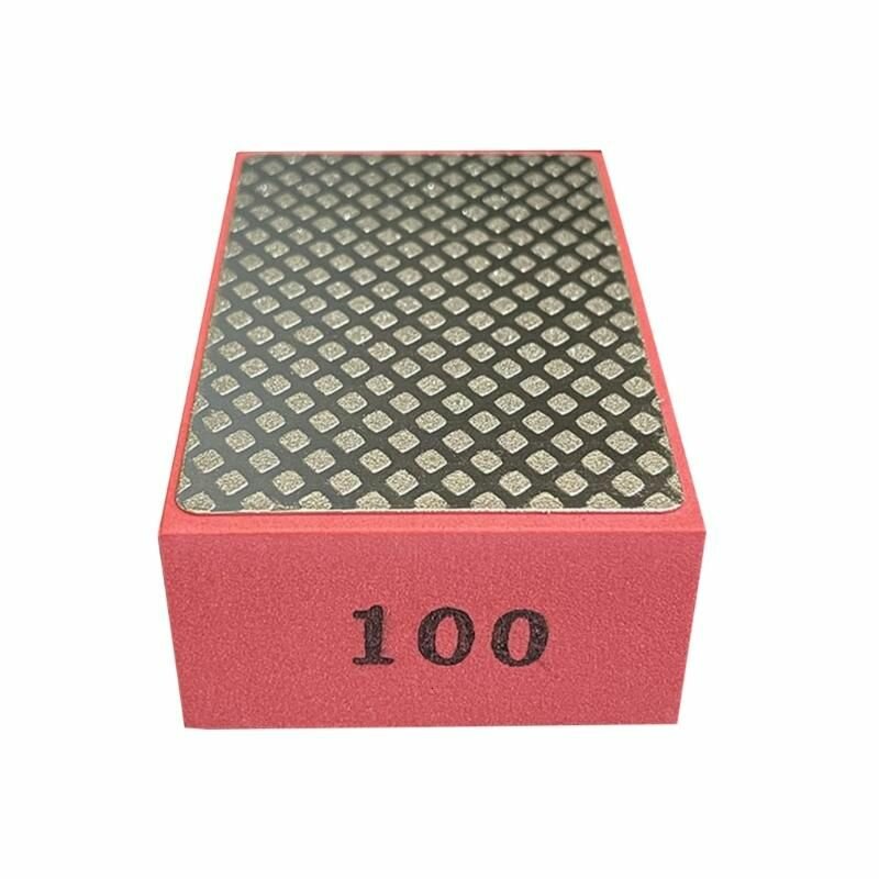 Алмазные полировальные колодки для камня и стекла, - Сетка 100-сетчатая красная