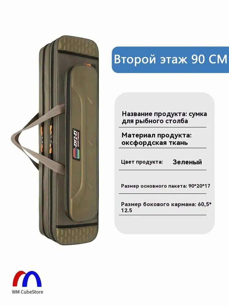 Чехол для удочек, сумка для рыбалки 90 см 2 секции